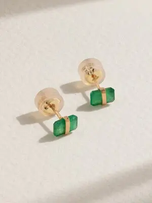 MELISSA JOY MANNING 14-karat Recycled Gold Emerald Stud Earrings - Green
