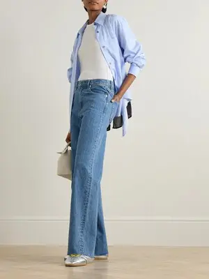 SLVRLAKE Grace Mid-rise Wide-leg Jeans - Blue
