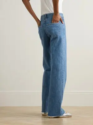 SLVRLAKE Grace Mid-rise Wide-leg Jeans - Blue