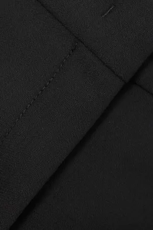 Another Tomorrow Pleated Merino Wool Straight-leg Pants