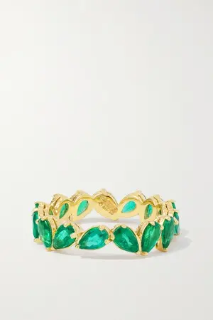 OCTAVIA ELIZABETH Net Sustain Nesting Gem 18-karat Recycled Emerald Ring - Gold