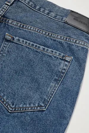 GOLDSIGN The Atticus Pleated Low-rise Wide-leg Jeans