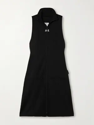 COURREGES Interlock Appliquéd Jersey Mini Dress