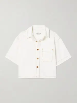 SLVRLAKE Cara Cropped Shirt