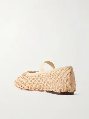 LOEFFLER RANDALL Leonie Woven Raffia Ballet Flats
