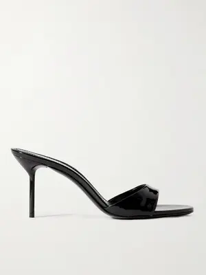 Paris Texas Lidia 70 Patent Leather Mules - Black