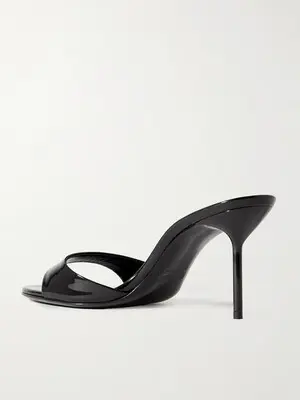 Paris Texas Lidia 70 Patent Leather Mules - Black