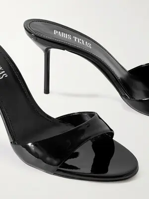 Paris Texas Lidia 70 Patent Leather Mules - Black