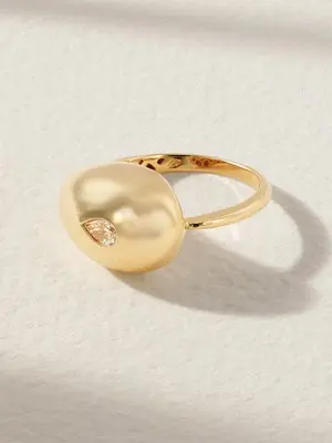 Mateo Water Droplet 14-karat Diamond Ring - Gold