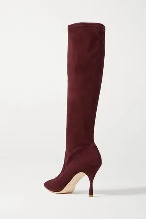 Manolo Blahnik Pamfilo 90 Stretch-suede Knee Boots