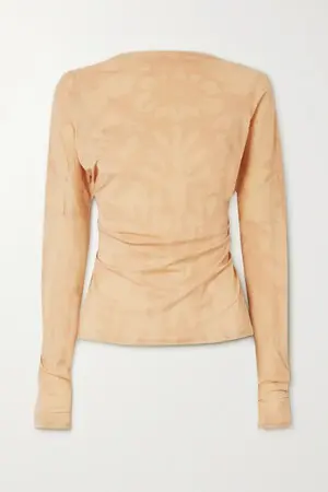 Ioannes Open-back Paneled Printed Stretch-jersey Top