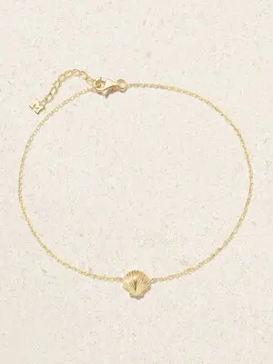 Mateo Venus 14-karat Seashell Anklet - Gold
