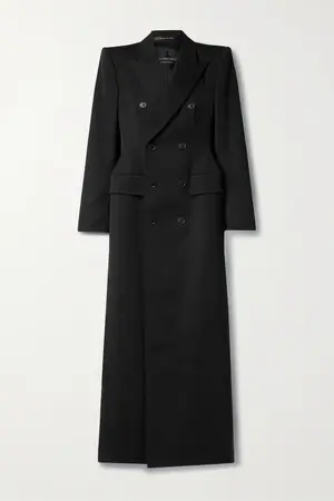 Balenciaga Hourglass Double-breasted Wool-twill Coat