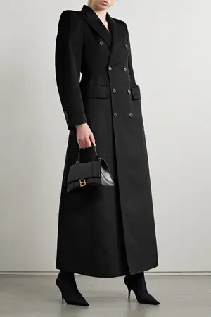 Balenciaga Hourglass Double-breasted Wool-twill Coat
