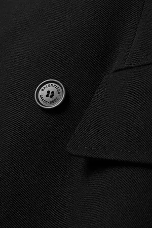 Balenciaga Hourglass Double-breasted Wool-twill Coat