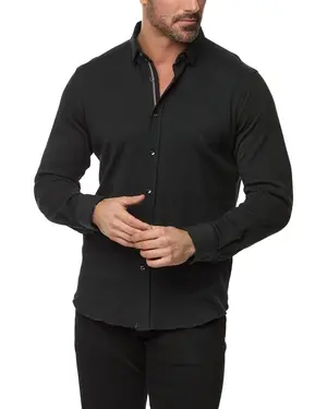 Robert Graham Hammond Button Down Textured Shirt - Black