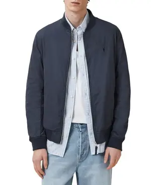 ALLSAINTS Bassett Bomber Jacket - Command Blue