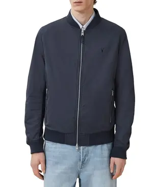 ALLSAINTS Bassett Bomber Jacket - Command Blue