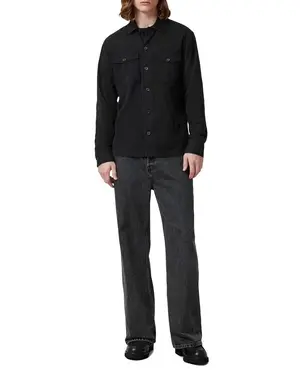 ALLSAINTS Spotter Cotton Button Down Shirt - Black
