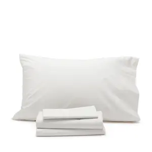 COYUCHI Refined Percale Standard Pillowcase, Pair - Alpine White