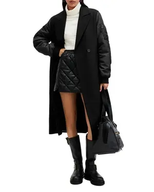 ALLSAINTS Paulah Oversized Coat - Black