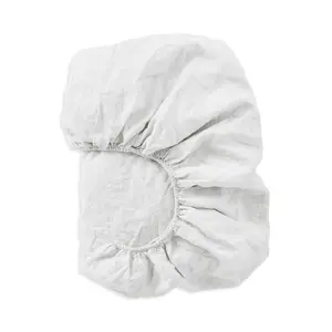 COYUCHI Relaxed 4 Piece Linen Sheet Set, Queen - White