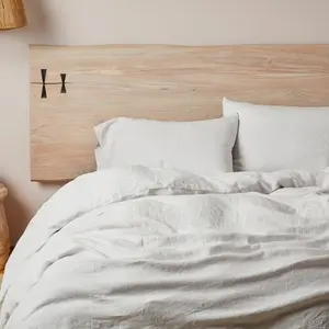 COYUCHI Relaxed 4 Piece Linen Sheet Set, King - Fog