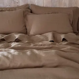 COYUCHI Relaxed 4 Piece Linen Sheet Set, California King - Doe