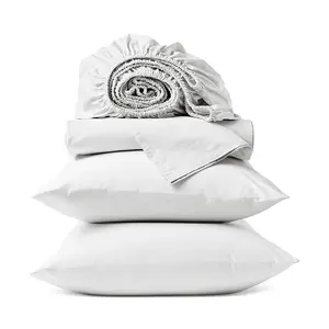 COYUCHI Heritage Percale 4 Piece Sheet Set, King - White
