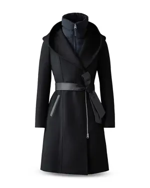 Mackage Shia 2-in-1 Wool Coat - Black