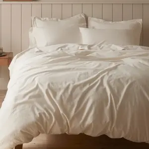 COYUCHI Cloud Soft 4 Piece Sateen Sheet Set, Full - Undyed