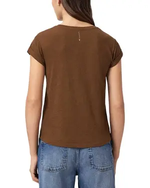 ALLSAINTS Anna Cotton Tee - Cognac Brown