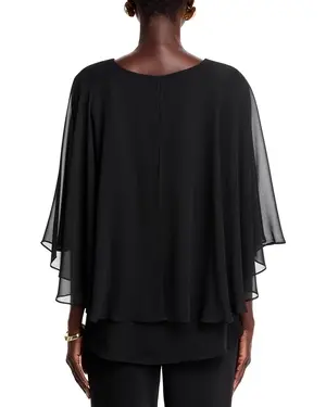 Caroline Rose Capelet Overlay Top