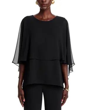 Caroline Rose Capelet Overlay Top