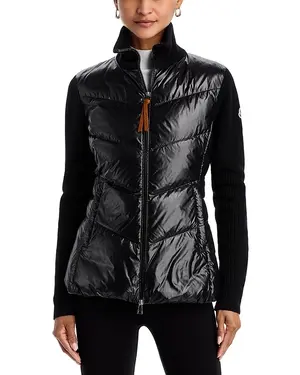 Moncler Padded Wool Puffer Cardigan - Black