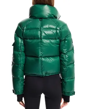 Sam. Freestyle Cropped Puffer Coat - Grass