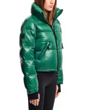 Sam. Freestyle Cropped Puffer Coat - Grass
