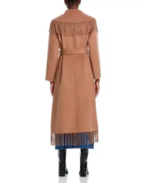 Simkhai Carrie Fringe Coat - Camel