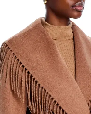 Simkhai Carrie Fringe Coat - Camel