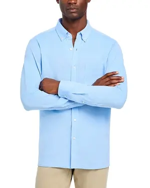 Mack Weldon Silver Supima Cotton Blend Button Down Shirt - Chambray