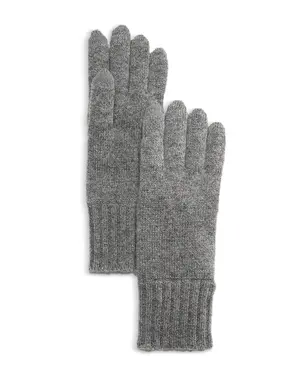 Bloomingdale'S Rib Tech Gloves - Cement