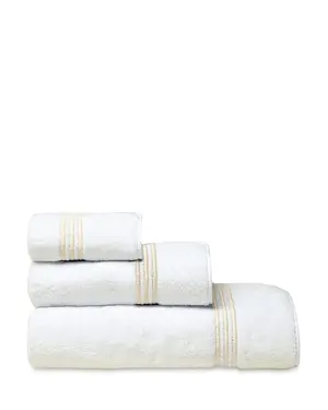 PRATESI Tre Righe Bath Sheet - White/beige