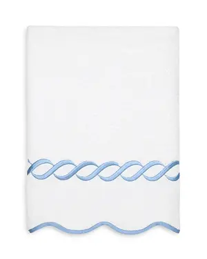 PRATESI Treccia Hand Towel - White/medium Blue