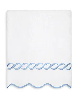 PRATESI Treccia Bath Towel - White/medium Blue