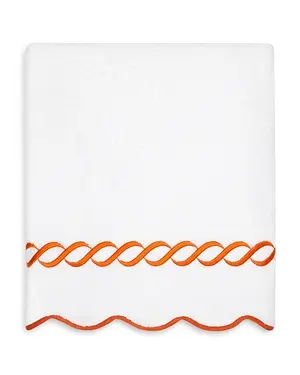 PRATESI Treccia Bath Towel - White/orange