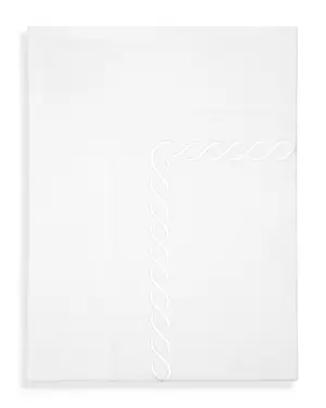 PRATESI Treccia Moderno Flat Sheet, Full/queen - White/white