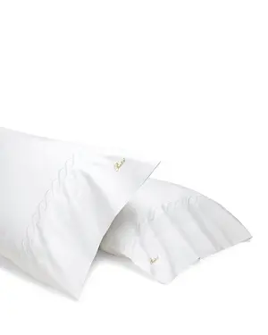 PRATESI Treccia Moderno Pillowcase, Standard, Set Of 2 - White/white