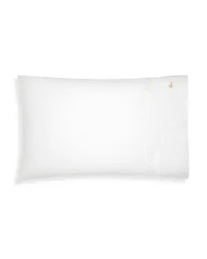 PRATESI Treccia Moderno Pillowcase, Standard, Set Of 2 - White/white
