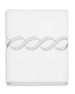 PRATESI Treccia Moderno Washcloth - White/sterling