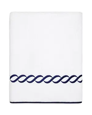 PRATESI Treccia Moderno Bath Towel - White/navy